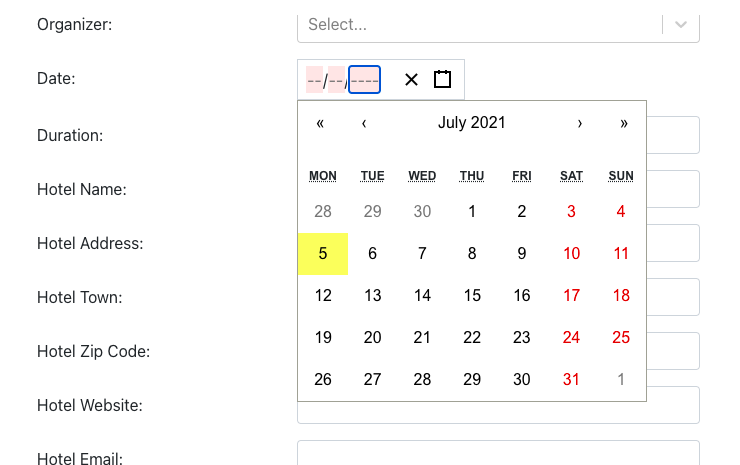Convert Text Field To DatePicker In React John Zonneveld Web Developer Student At Flatiron 